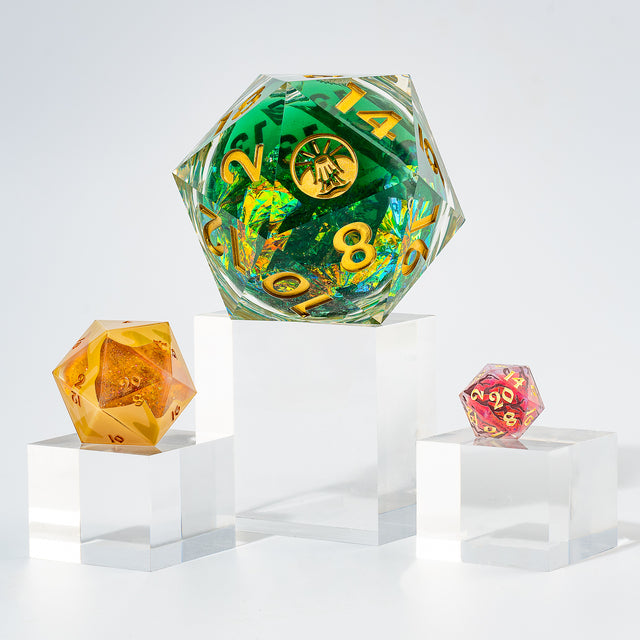 *PRE ORDER* Verdant Grove- Liquid Core Superchonk D20 – Wild Earth Dice